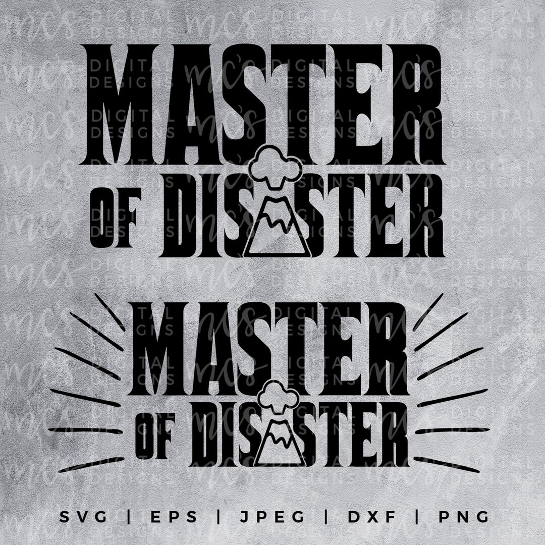 DIGITAL DOWNLOAD; Master of Disaster, Cutting Files, Cutting Machines ...