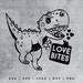 DIGITAL DOWNLOAD Love Bites, Dinosaur Svg, Dino Valentines Day Svg, Boy ...