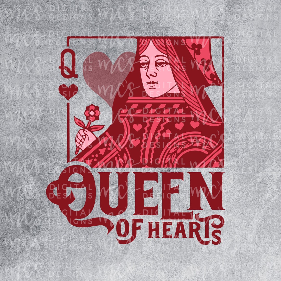 Digital Download Queen Of Hearts Png Valentine Png Queen Png