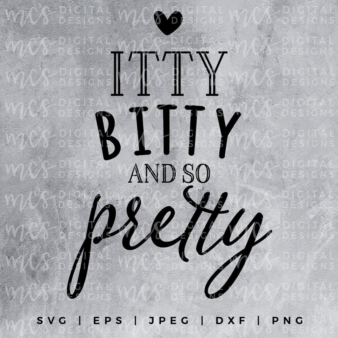 DIGITAL DOWNLOAD Itty Bitty and so Pretty Pretty Girl Baby | Etsy