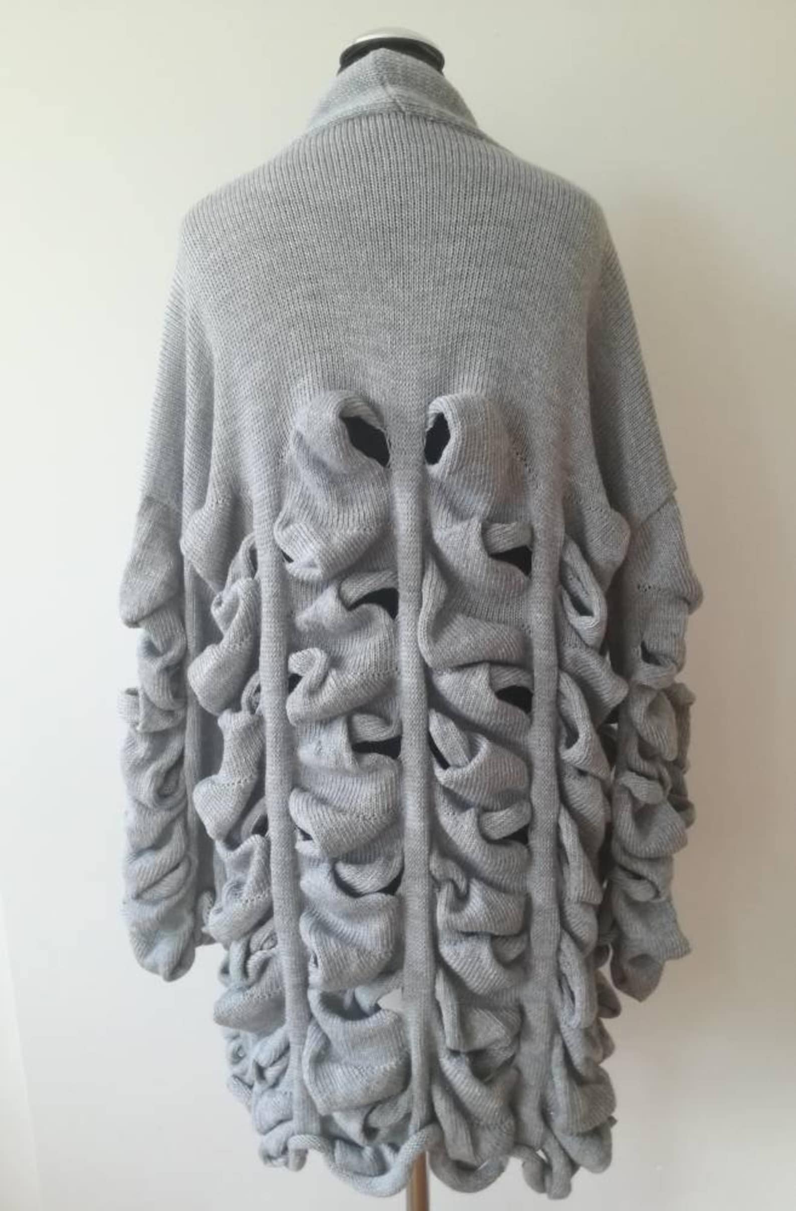 Oversized Unique Wool Sweater for Stylish Spring Knitted Long | Etsy