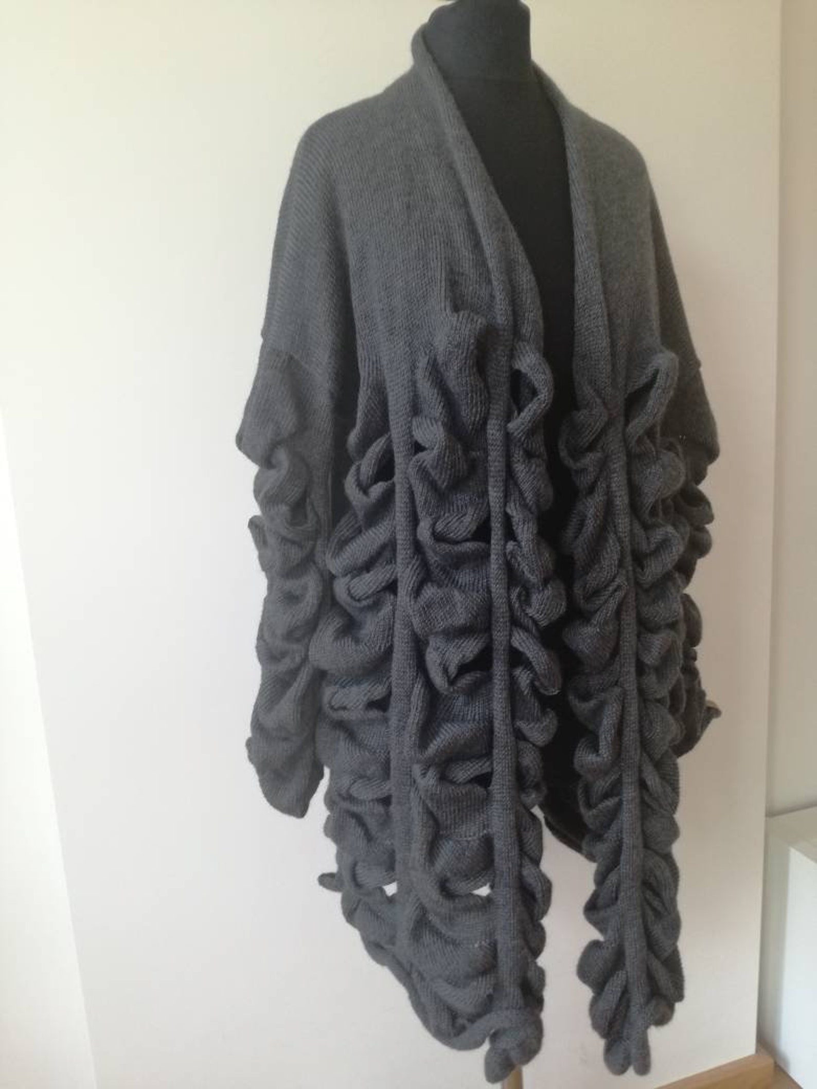 Oversized Unique Wool Sweater for Stylish Spring Knitted Long | Etsy