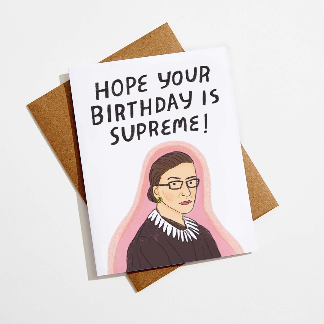 RBG Card, Ruth Bader Ginsburg, Best Friend Birthday Card, Mom Birthday ...