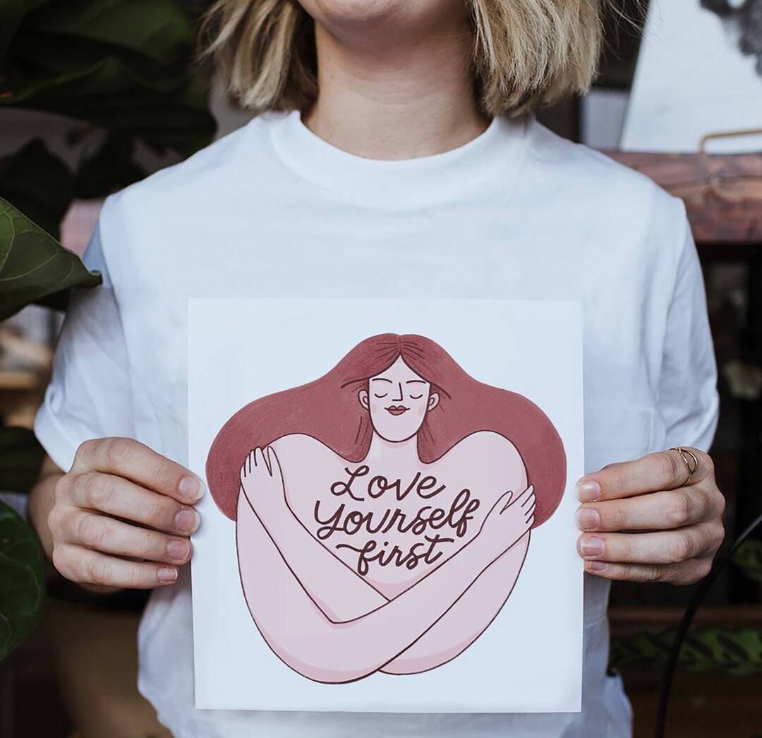 Body Positive Art, Love Yourself Print, Self Love Art, Art Prints, Self ...