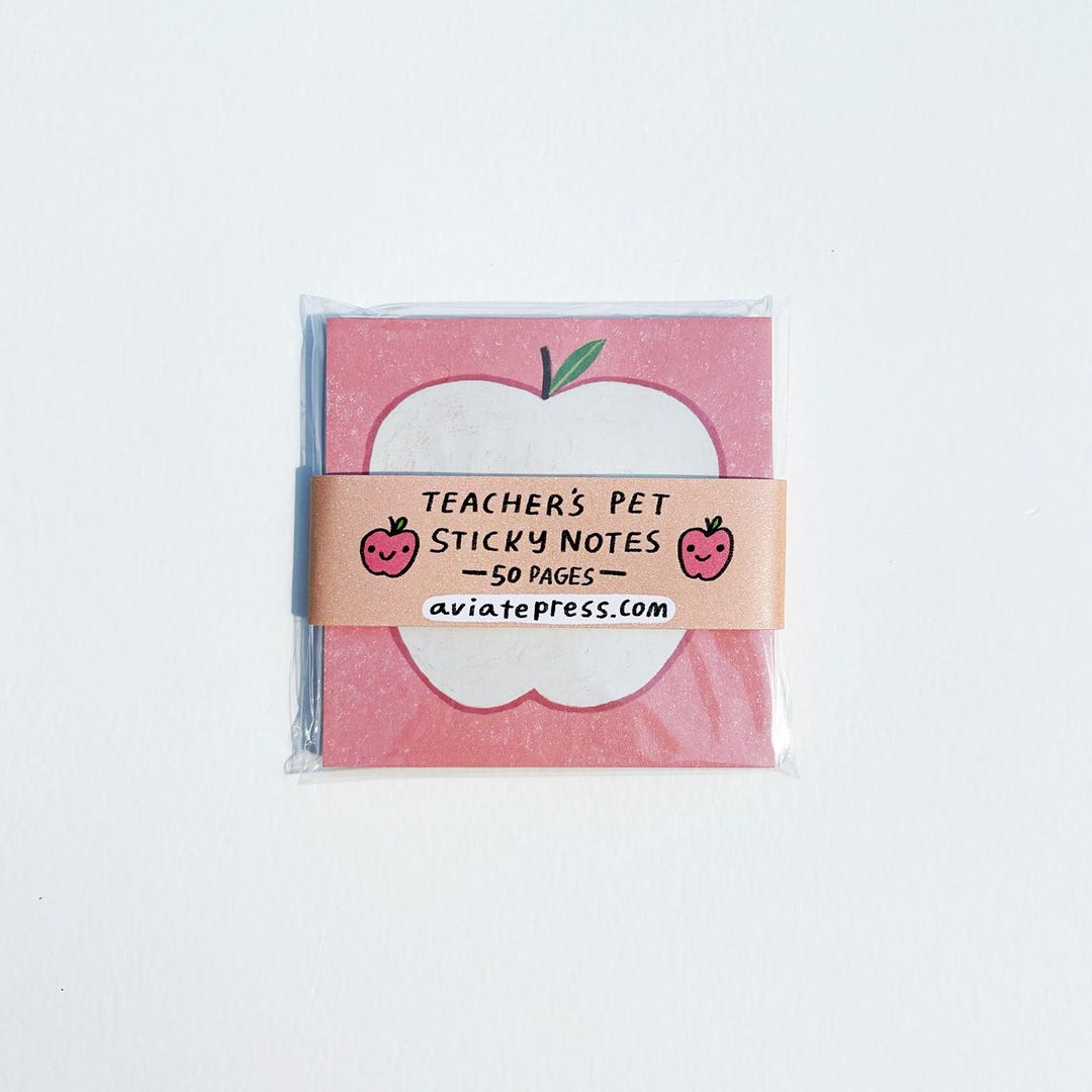 Fun Apple Sticky Notes, Teacher's Pet Stationery - Etsy