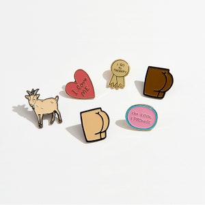 Therapy Enamel Pin, Self Care Gift, Mental Health Pins, Girly Enamel ...