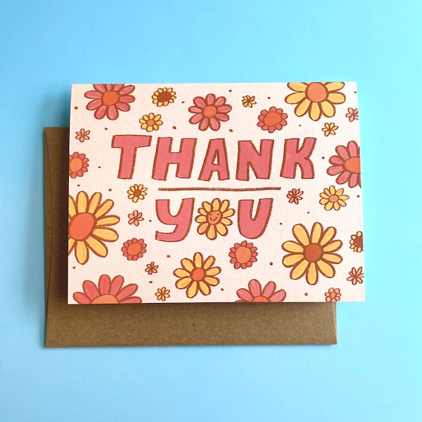 Thank You Card Set - Etsy