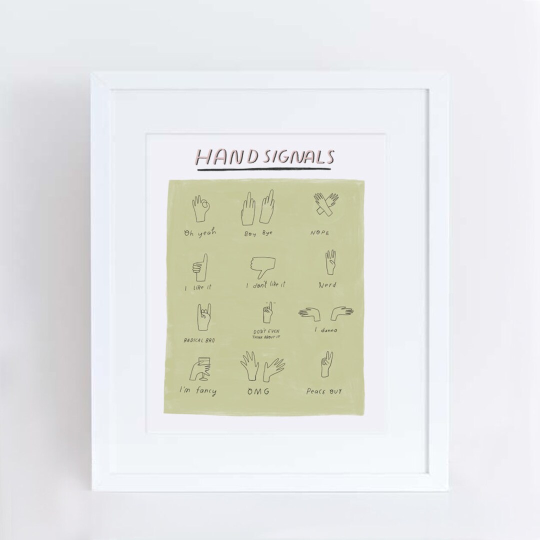 Hands Print, Funny Art Print, Funny Wall Art, Hands Wall Art, Hands Art ...