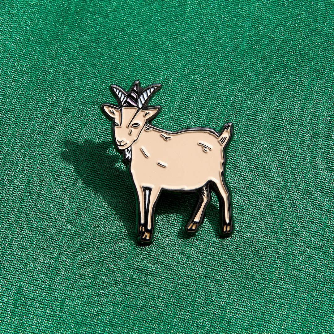 Goat Enamel Pin, Goat Pin, Baby Goat Pins, Baphomet Pin, Pastel Enamel Pins, Dwarf Goat, Cute ...