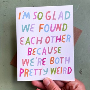 Mutual Weirdness Card, Anniversary Cards, Friendiversary, Friend ...