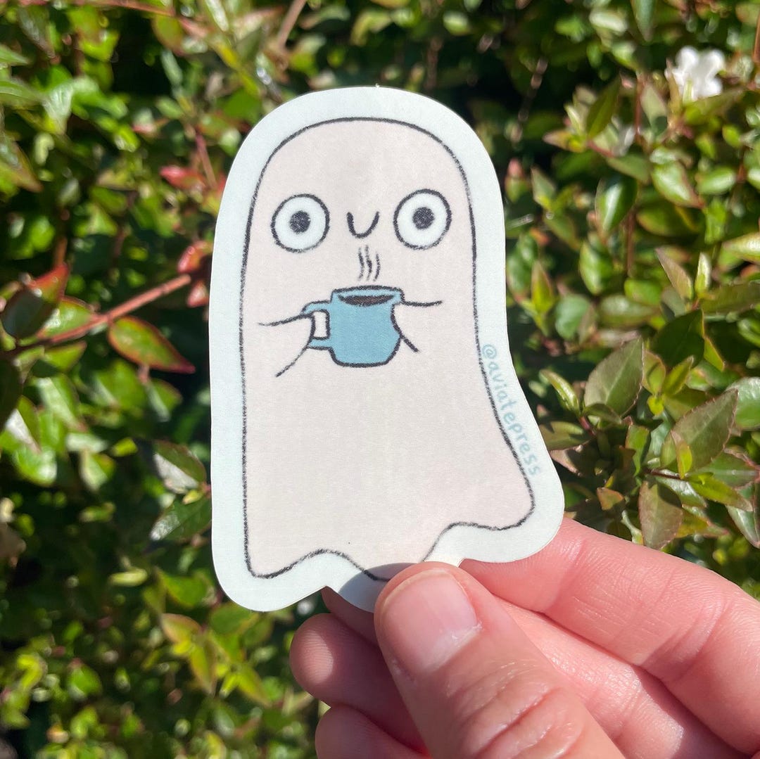 Cute Ghost Sticker, Fall Sticker, Funny Ghost Sticker, Womens Halloween ...