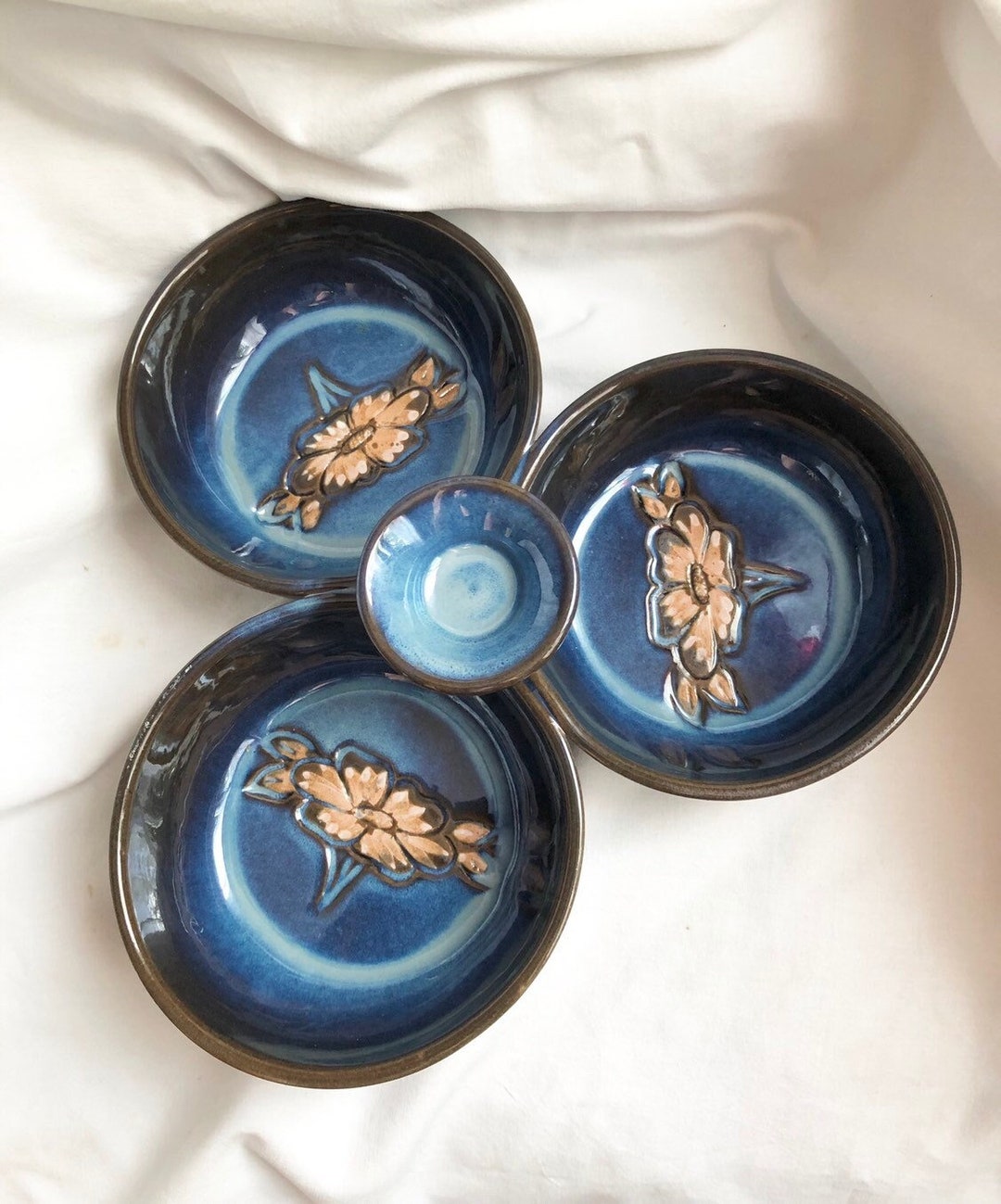 Enamelled Terracotta Appetizer Tray - Etsy