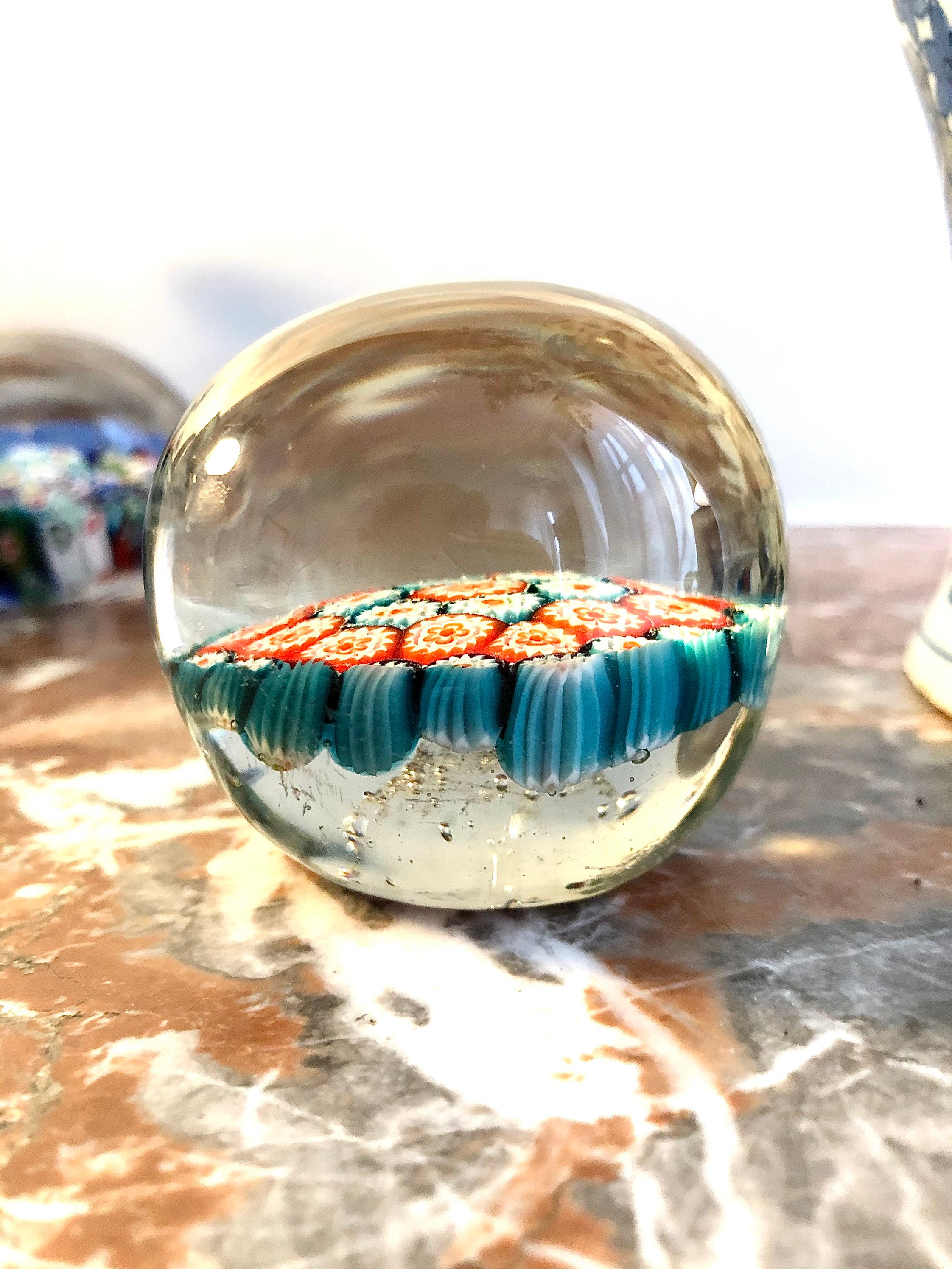 Small Murano Glass Sulphide Paperweight - Etsy