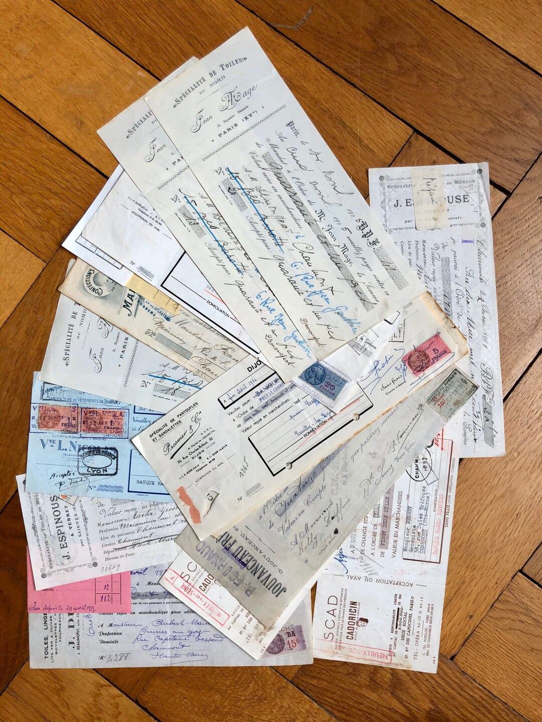 Set of 16 Bank Cheques With Tax Stamps on the Theme of Fashion and ...