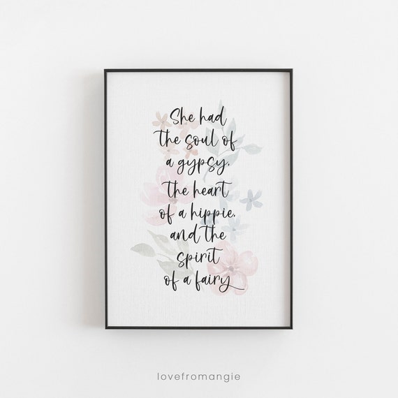 Gypsy Souls Quotes Soul Of A Gypsy Quote Embroidery Design