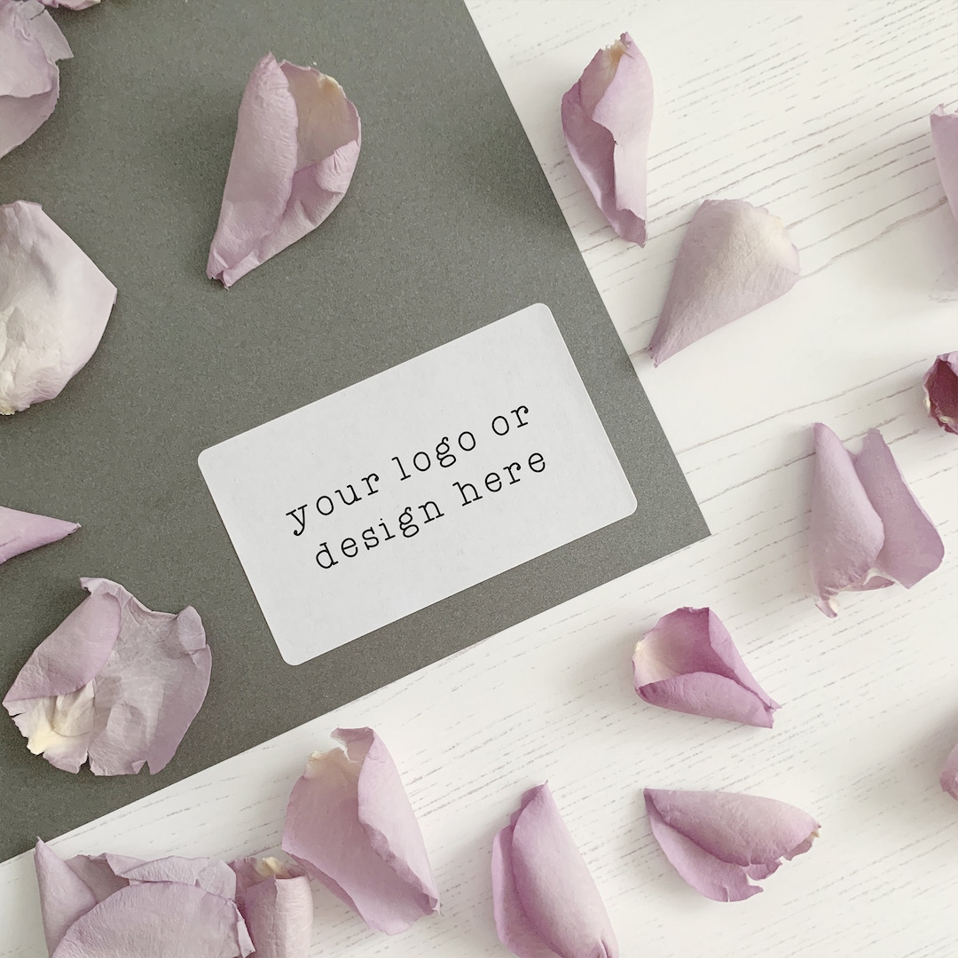 RECTANGLE LOGO STICKERS - 76x46.5mm Size... 12 per Sheet // Custom Made ...