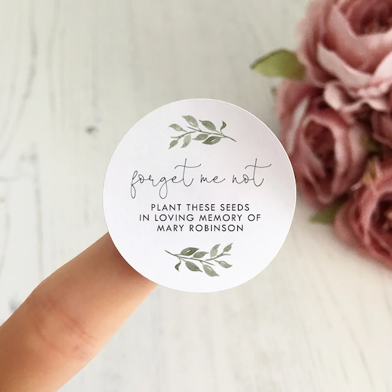 Forget Me Not PERSONALISED Stickers // Memorial Stickers - Etsy UK