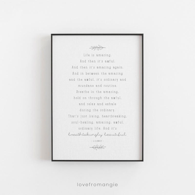 Life Quote Print - Etsy