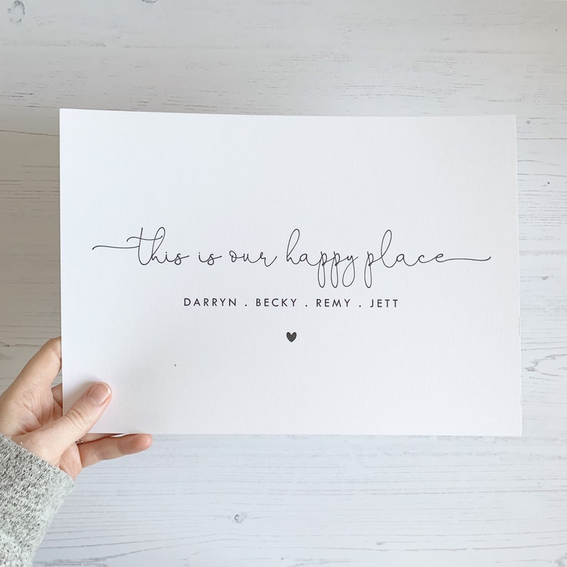 This Is Our Happy Place Personalised New Home Print // A4 or | Etsy