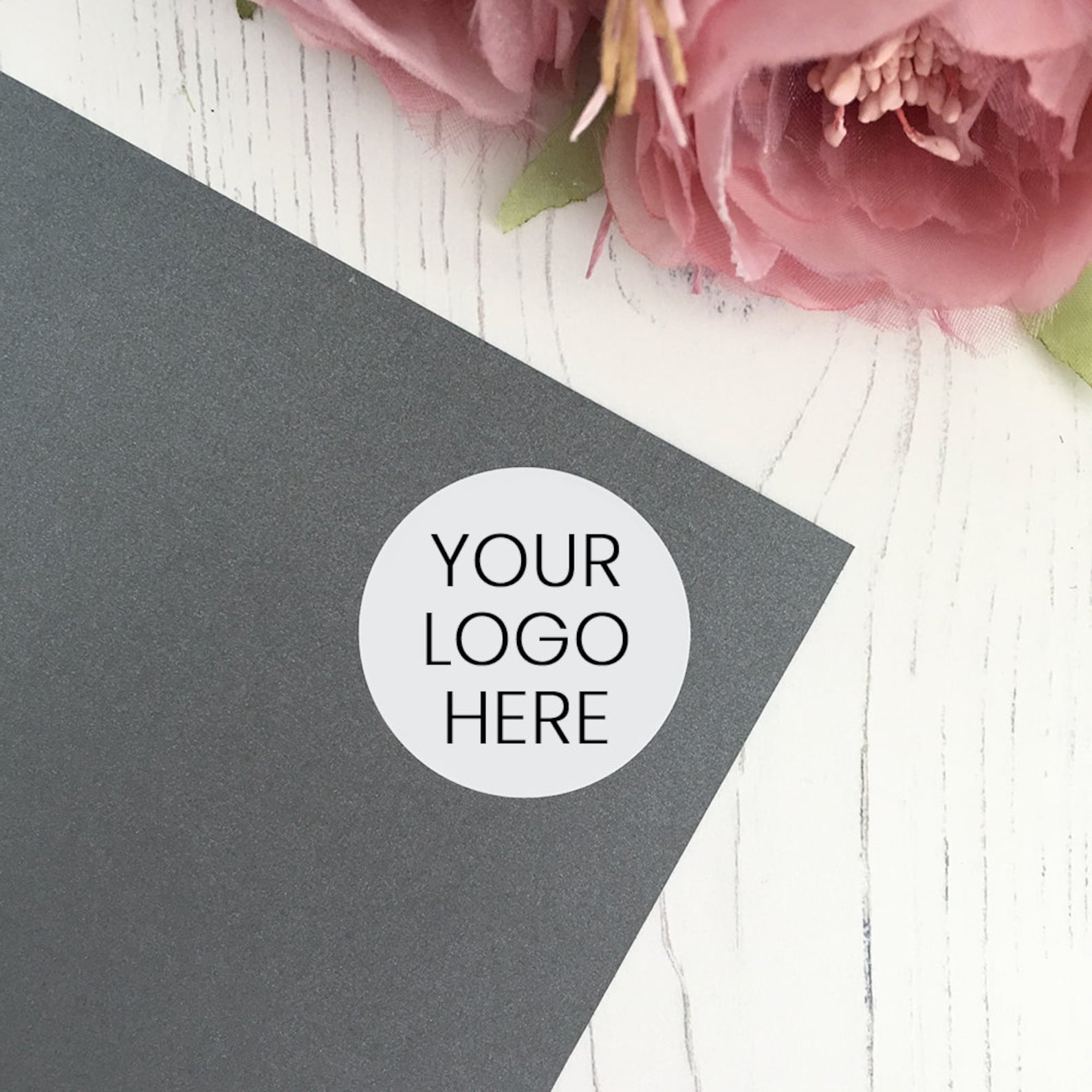 CIRCLE LOGO STICKERS 37mm 35 per Sheet // Custom Made With - Etsy UK