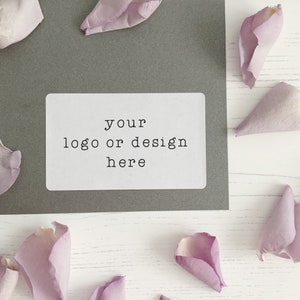 RECTANGLE LOGO STICKERS - 76x46.5mm Size... 12 per Sheet // Custom Made ...