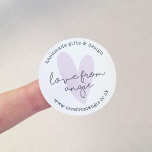 CIRCLE LOGO STICKERS - 37mm 35 per Sheet // Custom Made With Your ...