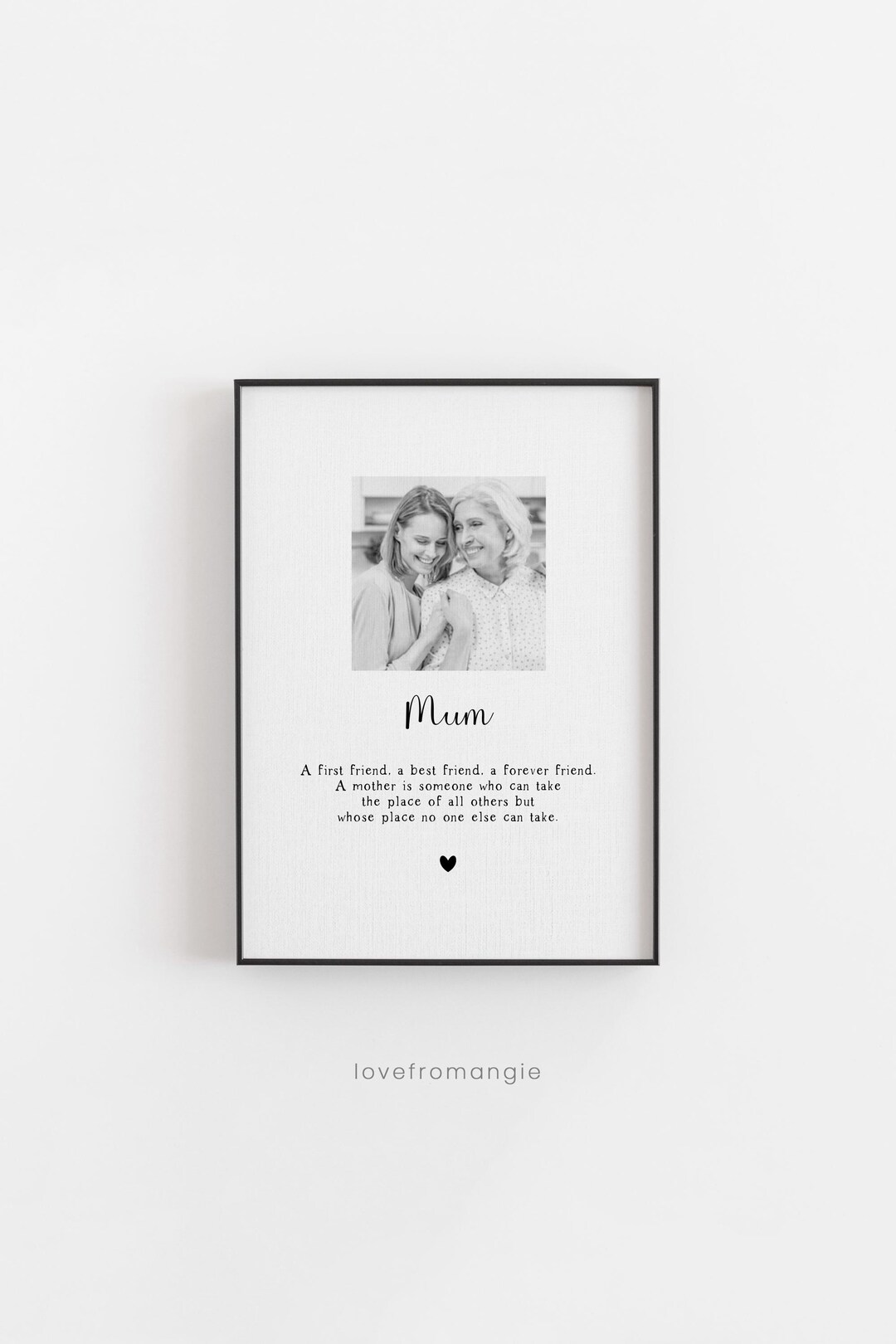 Personalised Mother Photo Print - Mum Friend Quote // Family Print Gift ...