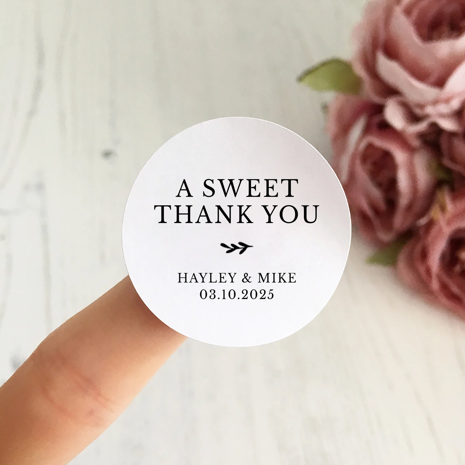 A Sweet Thank You // Personalised Wedding Stickers, Custom Wedding ...