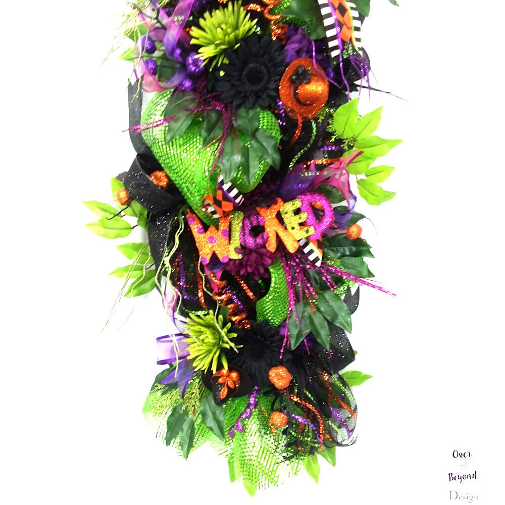 Halloween Swag for Front Door, Halloween Decorations, Wicked Swag ...
