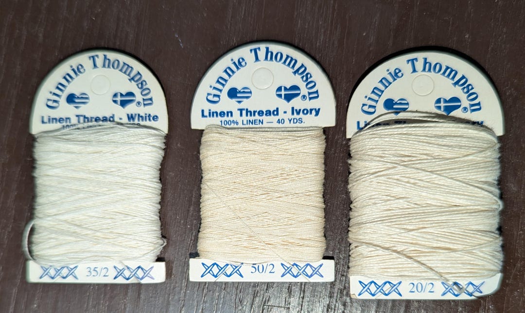 Ginnie Thompson Linen Thread White and Ivory - Etsy