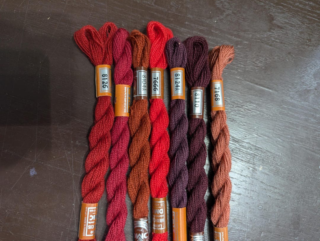 Vintage DMC Embroidery Thread: Red Variations(wool) - Etsy