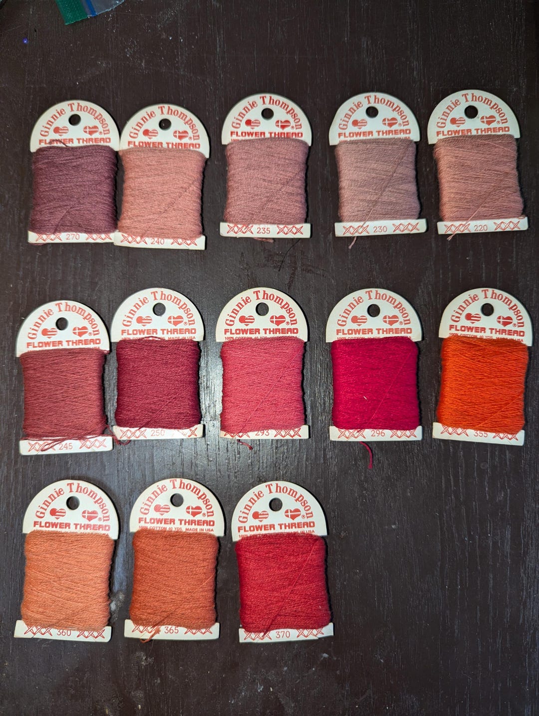 Ginnie Thompson Flower Thread-red Tones - Etsy