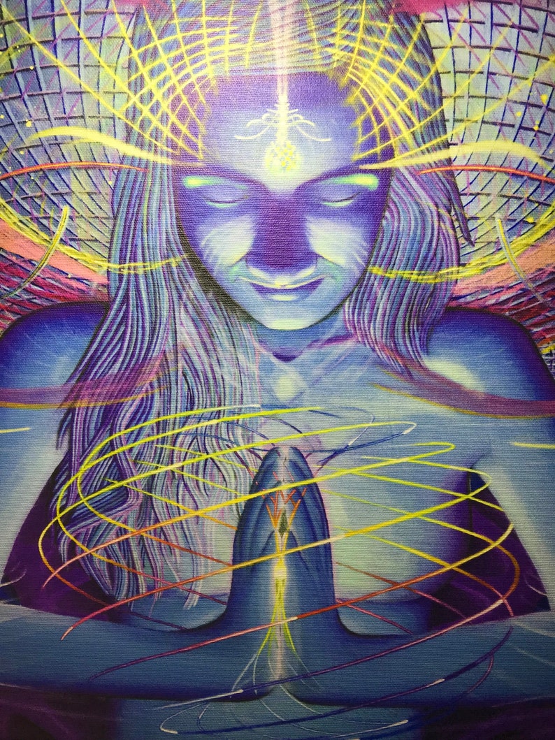 Psychedelic Visionary Art Giclee CANVAS PRINT 16x20 psychotropic ...