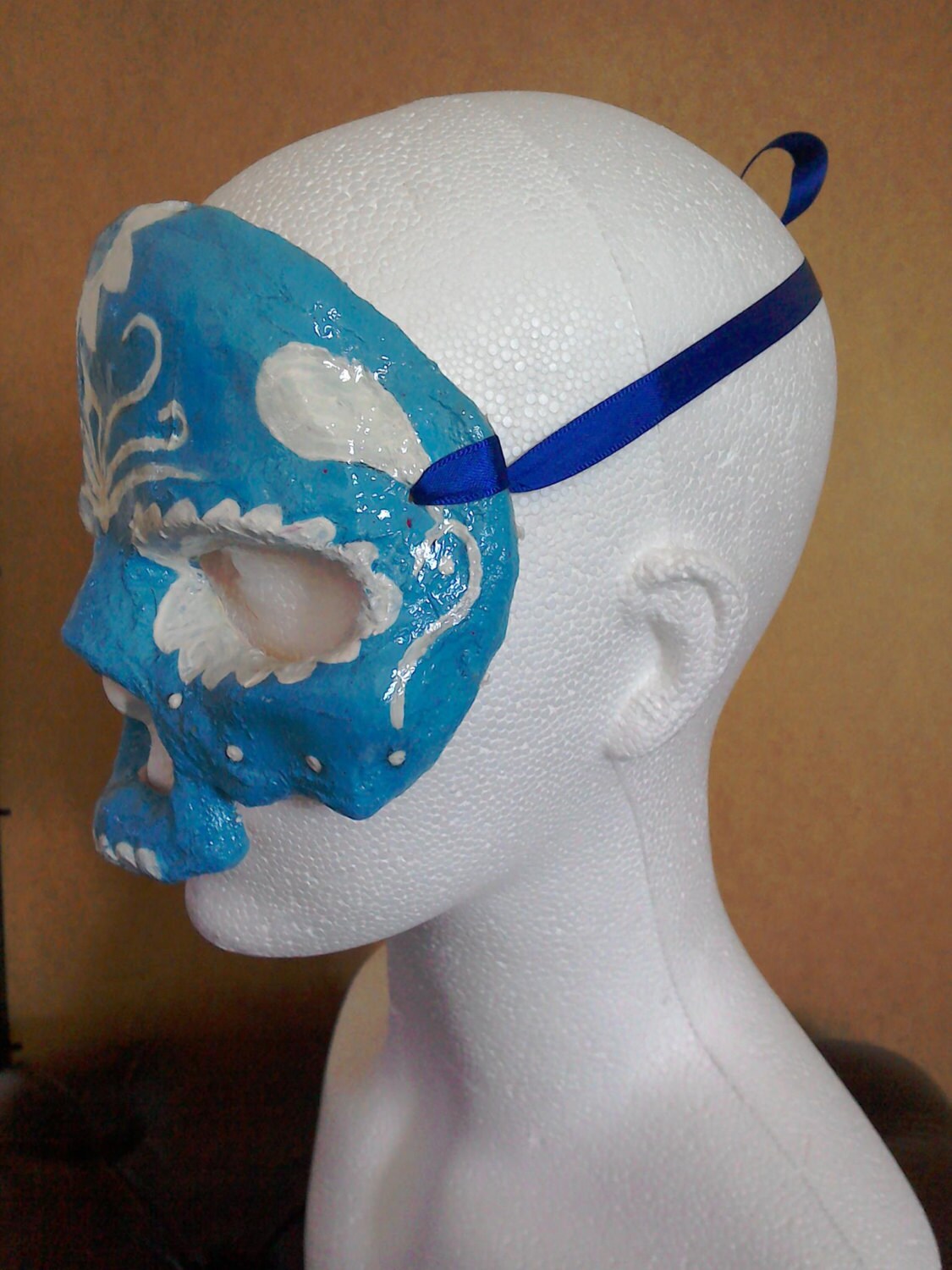 Skull Day of the Dead Pretty Skeleton Halloween Face - Etsy