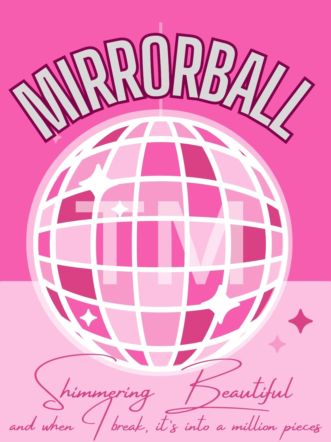 Mirrorball Print, Taylor Swift Poster, Cruel Summer Illustration ...