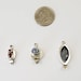 Sterling Silver Stone Box Clasp, Labradorite, Moonstone, Black Onyx ...