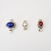 2 (two) Strand Sterling Silver Stone Box Clasp, Paua Shell, Lapis ...