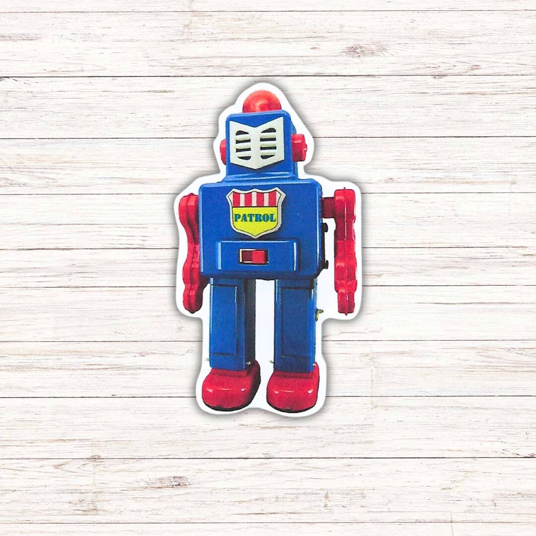 Robot Patrol Sticker - Etsy