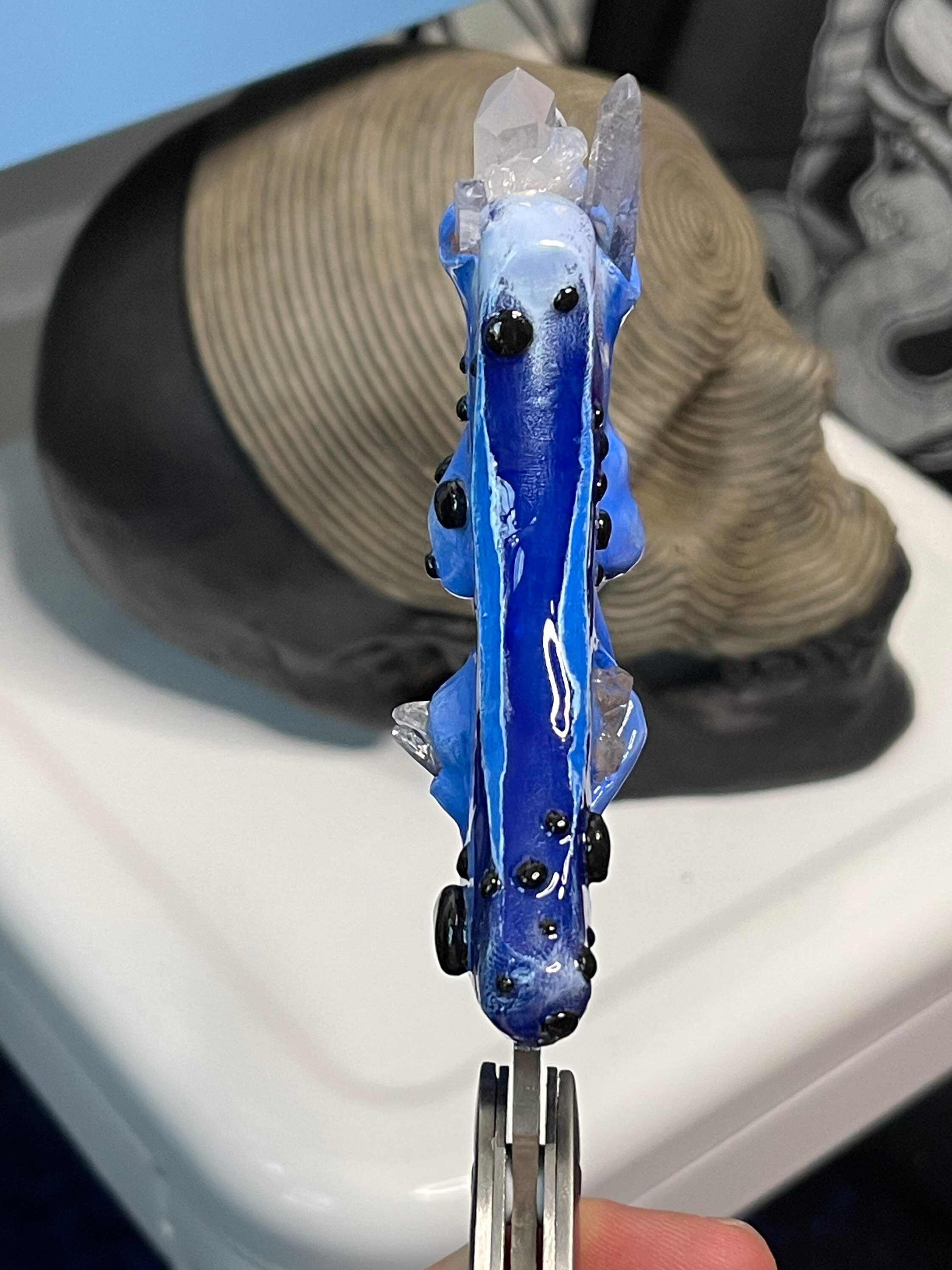 Crystalized Straight Razor - Crystal Quartz, Crystal Art, Crystal Decor ...