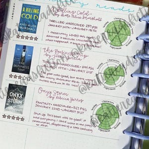 Printable Book Review Stickers for Reading Journal - Etsy