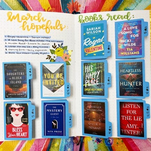 Reading Journal Mini Book Review File Folders - Print - Etsy