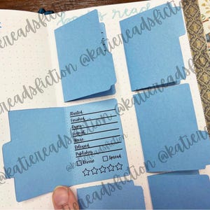 Reading Journal Mini Book Review File Folders - Cursive - Etsy