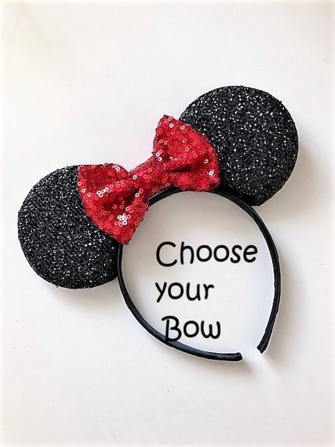 Create Your Own Custom Sparkly Minnie Mouse Ears - Etsy
