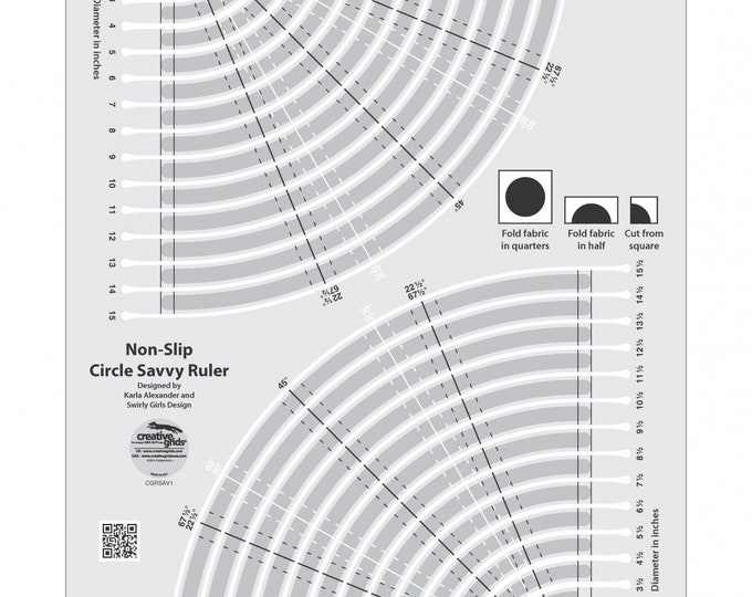 Creative Grids Circle Savvy Quilt Ruler by Creative Grids Karla ...