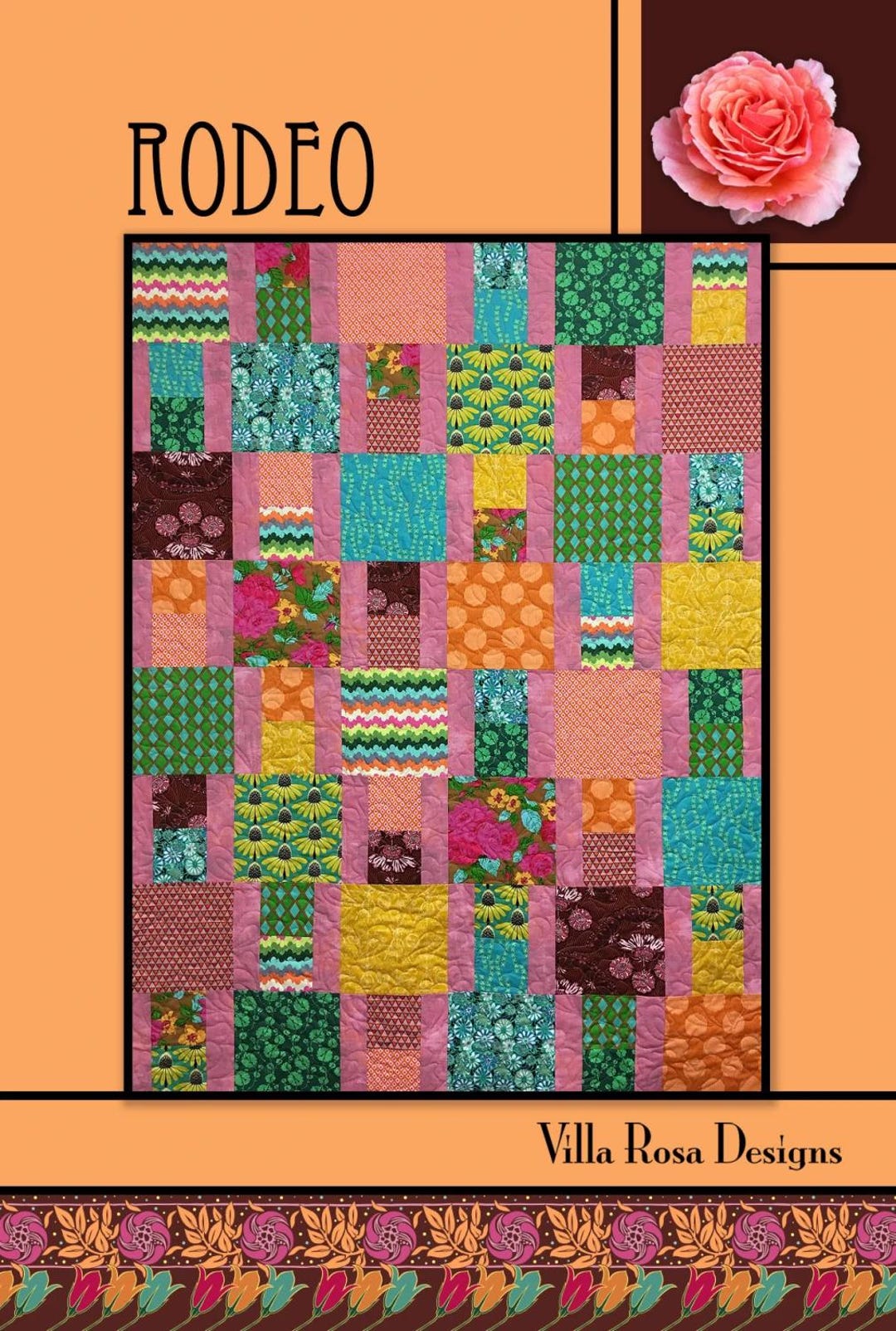 PDF Quilt Pattern Download: Villa Rosa Rodeo Quilt Pattern - Etsy