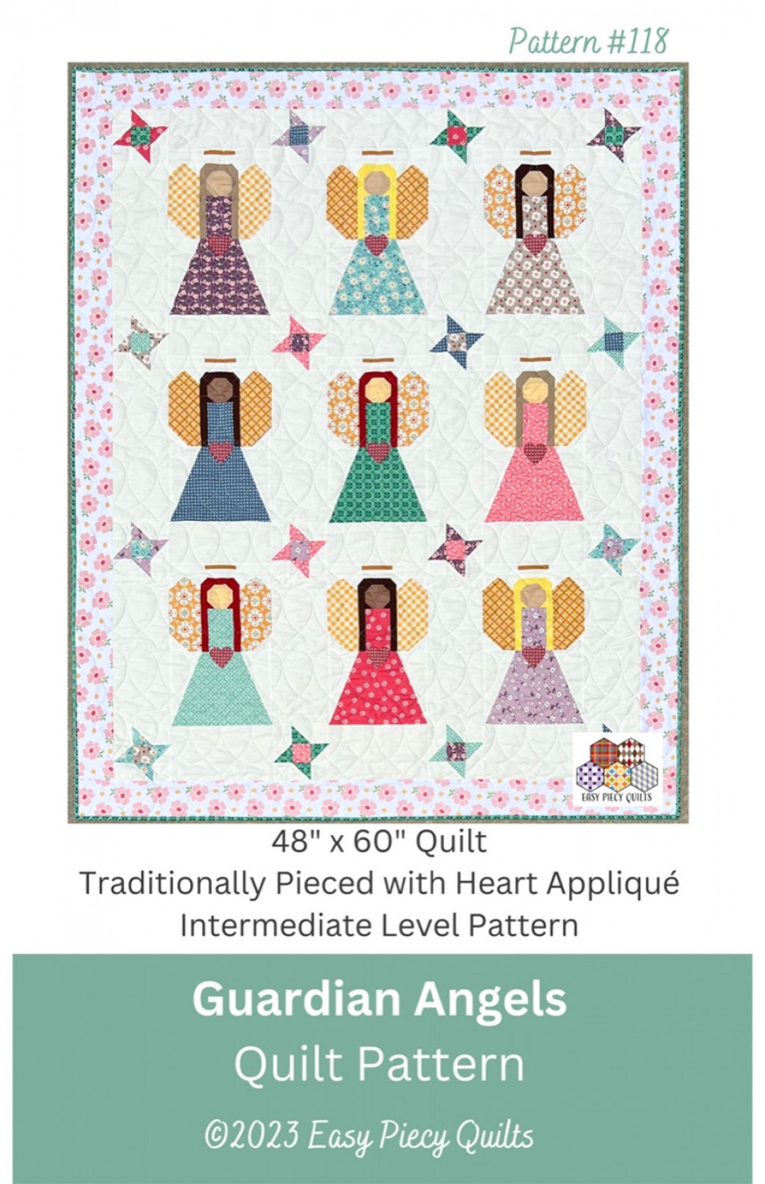 Guardian Angels Quilt Pattern by Easy Piecy Quilts Juliah Tiedeman - Etsy