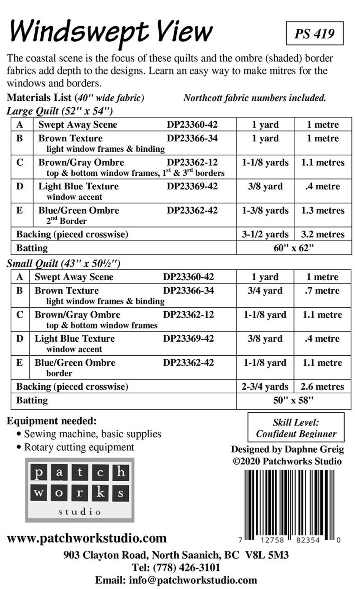 WINDSWEPT View-quilt Pattern-patch Work Studio-panel Quilt - Etsy