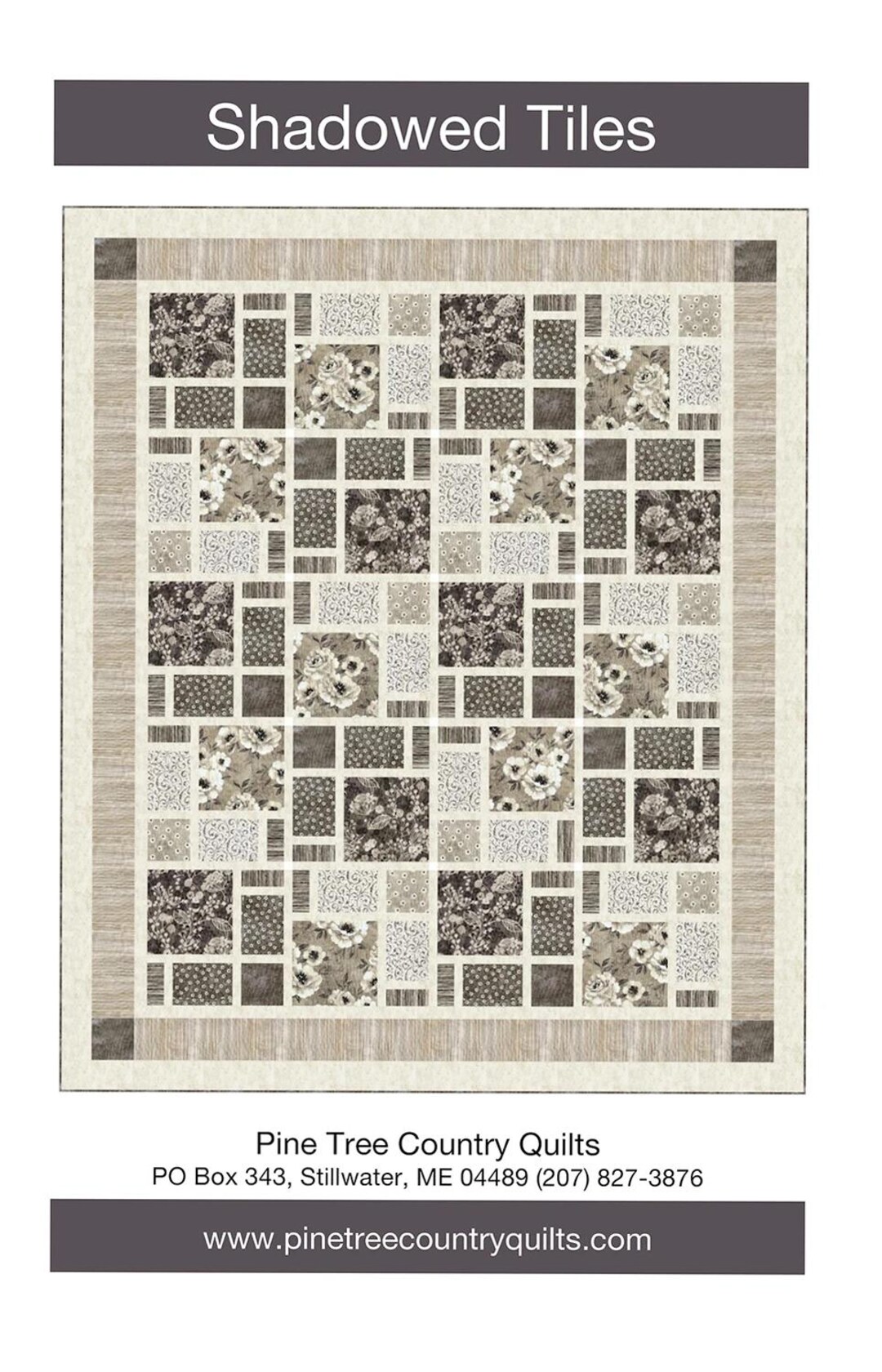 Shadowed Tiles Quilt Pattern PDF Quilt Pattern-pine Tree Country Quilts-sandy Boobar-sue Harvey ...