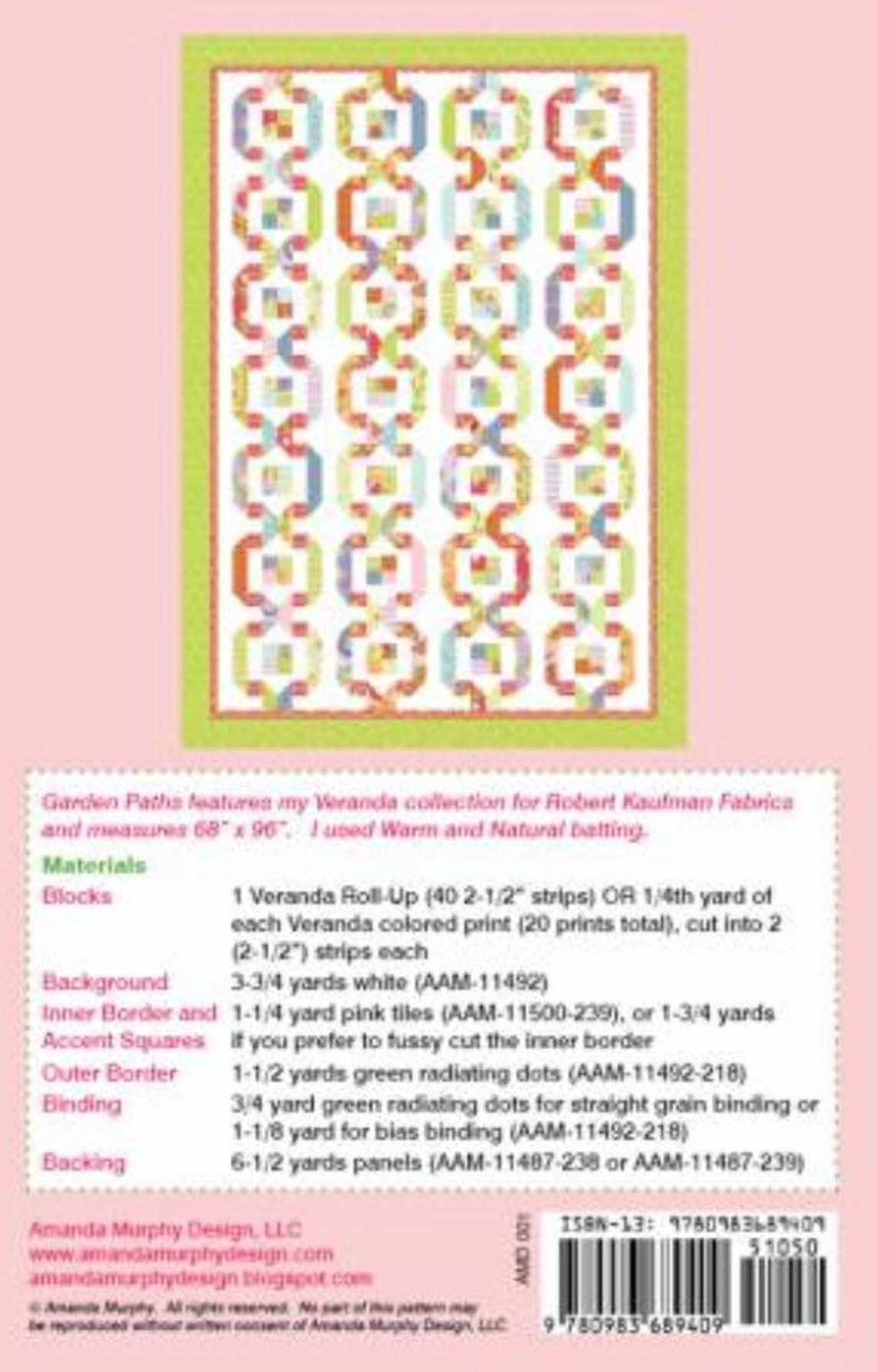 Garden Paths Quilt Pattern-amanda Murphy Designs Quilt - Etsy