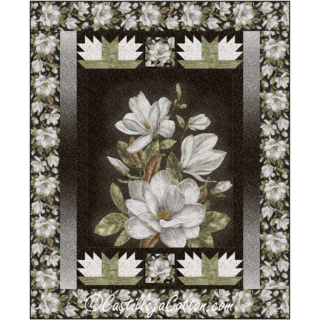 Magnolia Panel Quilt Pattern PDF Quilt Pattern-diane Mcgregor-castilleja Cotton - Etsy